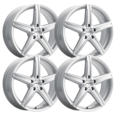 (Set-4) Vision 469 Boost 15x6.5 5x4.5 5x114.3 38mm Silver Wheels Rims ...