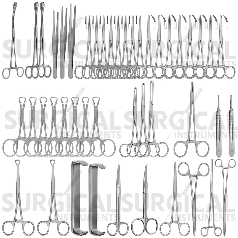 48 Pcs Hernia Set General Surgery Medical Instruments Stainless German ...