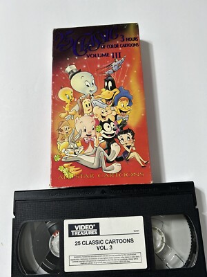 Tested 25 Classic Cartoons VHS Volume 3 1991 3 Hours Color | eBay