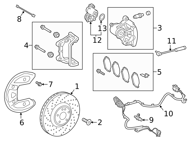 Mercedes Benz Genuine G550 2019-2021 Rear Disc Brake Pad Set OE ...