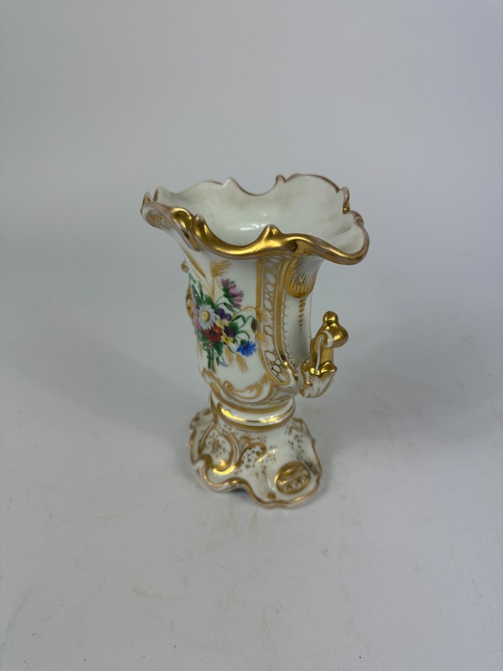 Antike Porzellan Vase KPM Blumen Malerei Prunk Goldrand Rokoko ...