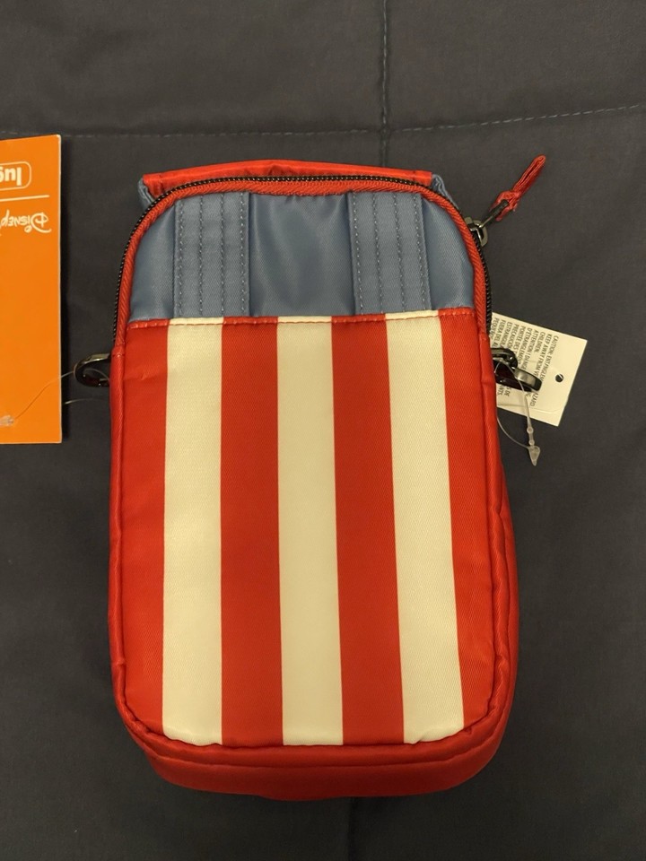 2025 Disney Parks LUG Mickey Mouse Red White Blue Flag Americana Bag ...