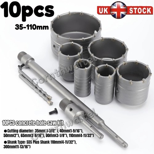 35-110 mm Core Drill Bit SDS PLUS TCT Concrete Masonry Brick Hole ...