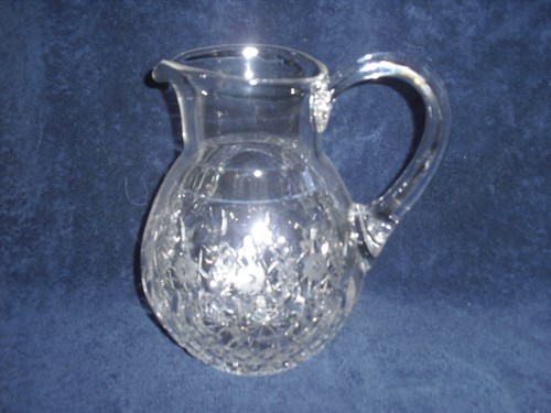 Rogaska Gallia Etched Crystal Pitcher 8" Floral Vintage | eBay