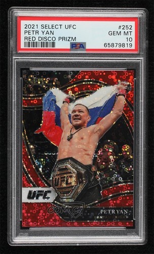 2021 Select UFC Octagonside Red Disco Prizm /199 Petr Yan #252 PSA 10 ...