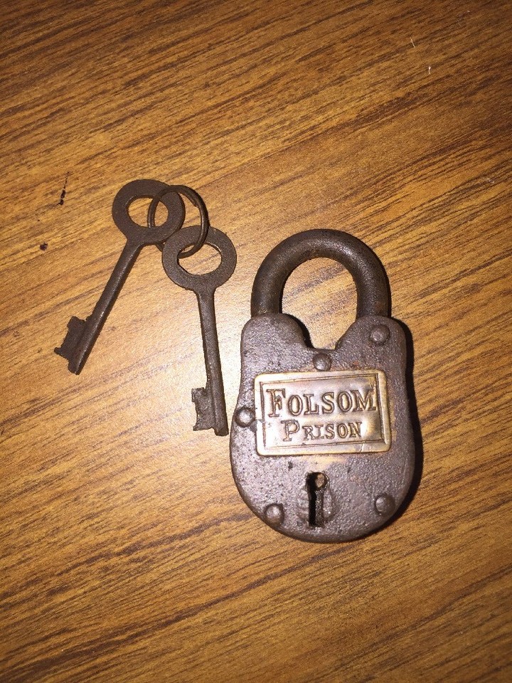 Padlock Key Set Lot Brass Lock Wild West Collector Johnny Cash Folsom ...