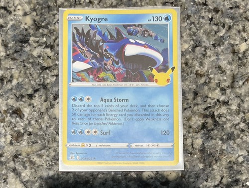 Pokemon Celebrations Kyogre - 003/025 Holo Rare NM/M W/Sleeve 25th ...