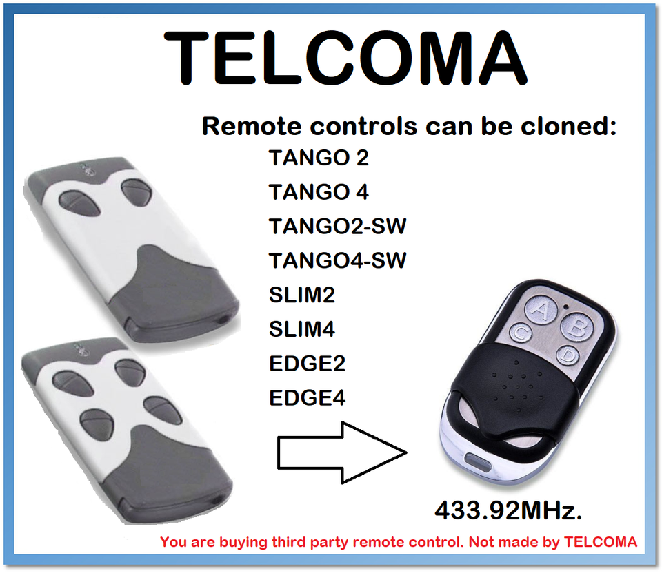 TELCOMA EDGE2, TELCOMA EDGE4 Remote Control Duplicator 433.92MHz. | eBay UK