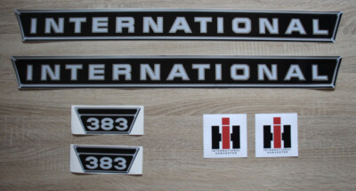 IHC / Mc Cormick Aufkleber 383 klein Silber Traktor Logo Emblem Sticker ...