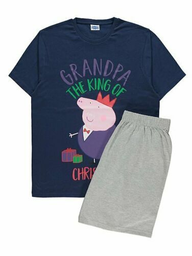 Peppa Pig Grandpa King of Christmas Pyjamas Small Medium PJ's | eBay UK