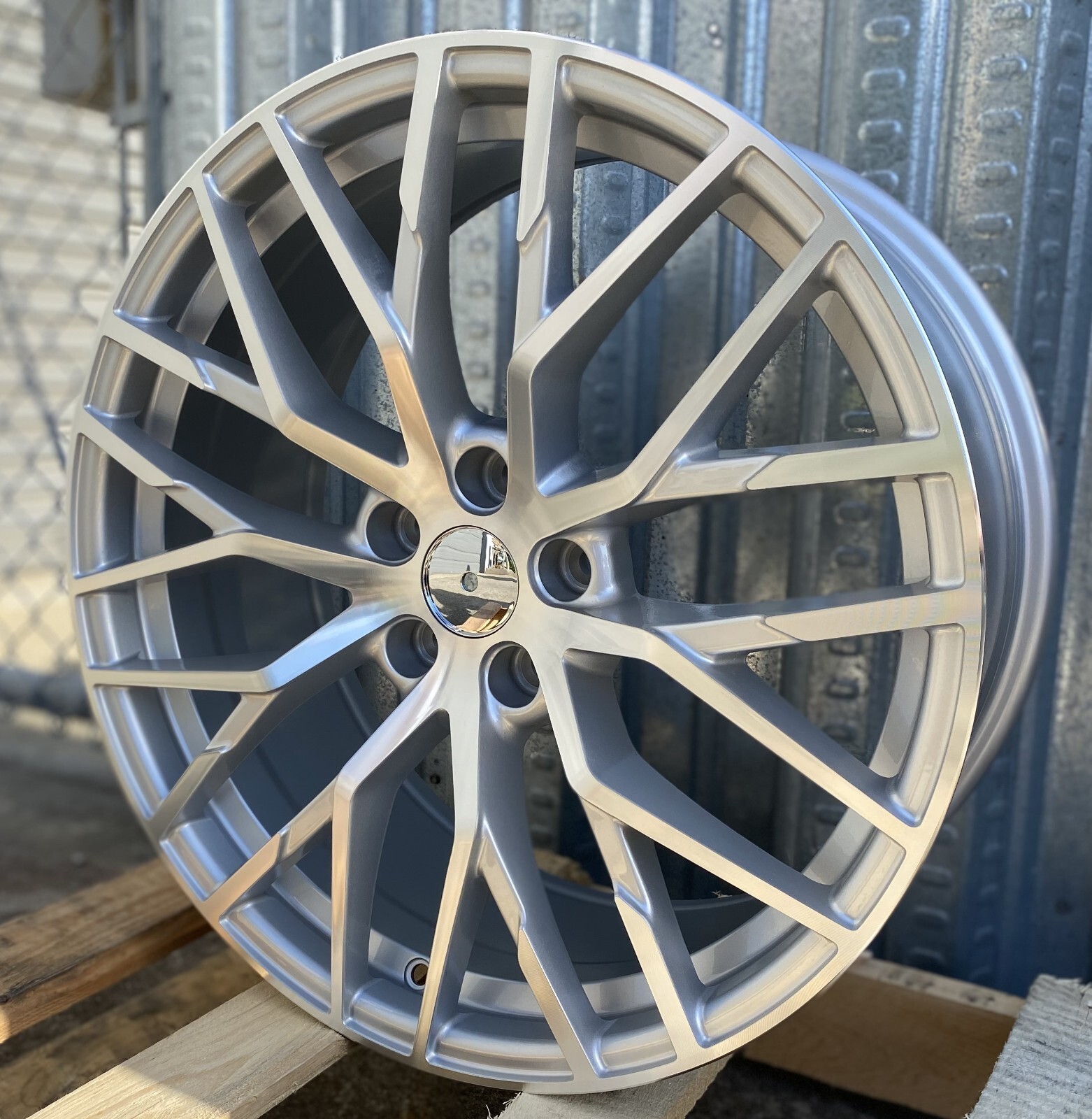 19X8.5 5x112 Silver MACHINED FACE WHEELS FITS AUDI A4 A5 A7 S4 S5 Q3 Q5 ...