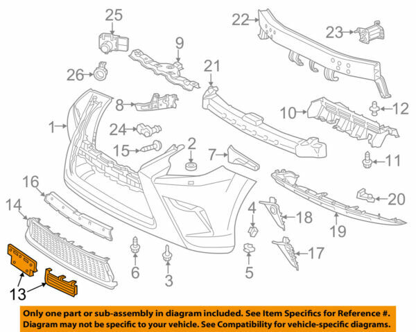 5212960030 Genuine Toyota Cover Front Bumper Lower 52129-60030 for sale ...