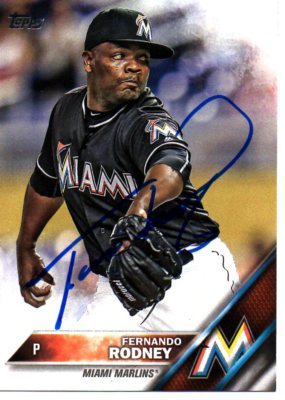 Fernando Rodney Miami Marlins 2016 Topps Update Signed Card | eBay