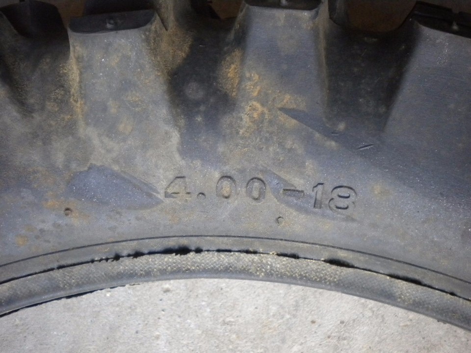 NOS Vintage Avon New Gripster Knobby Tire 4.00 x 18 Made in England AJS ...