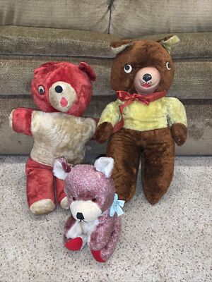 rare old Vintage Plush teddy Bear Lot Fred Silber Sil-Bear stuffed ...
