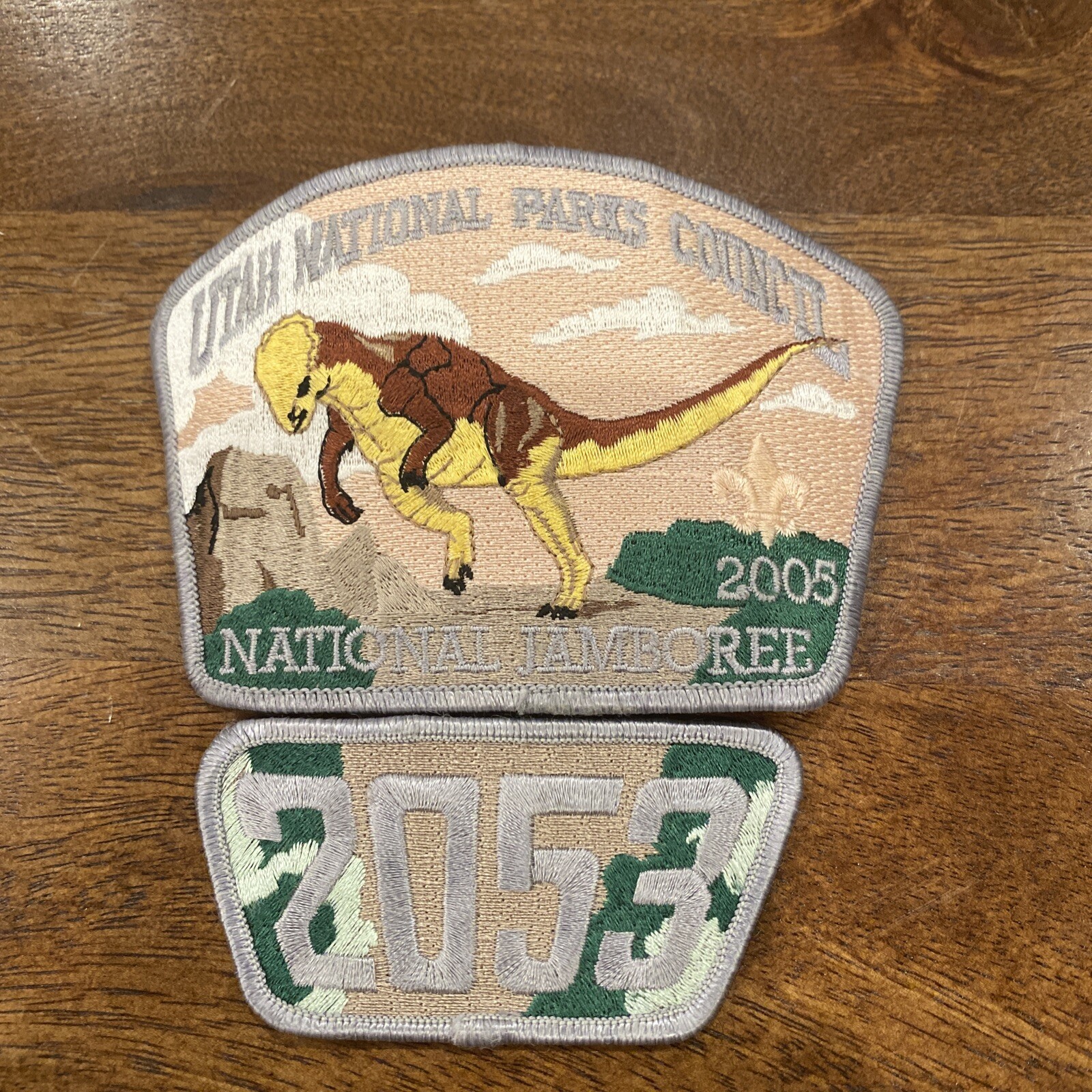 2005 JSP Utah National Parks Cncl Dinosaur Grey Border Troop 2053 - 2 ...