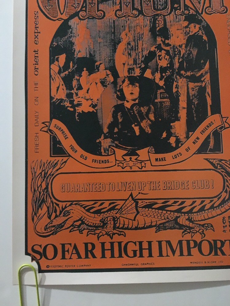 Vintage Poster Try Opium 1960's Gawdawful Drug Pin-up Psychedelic 60's ...