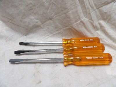 Three Vaco 6" X 5/16" Flathead Screwdrivers USA | eBay