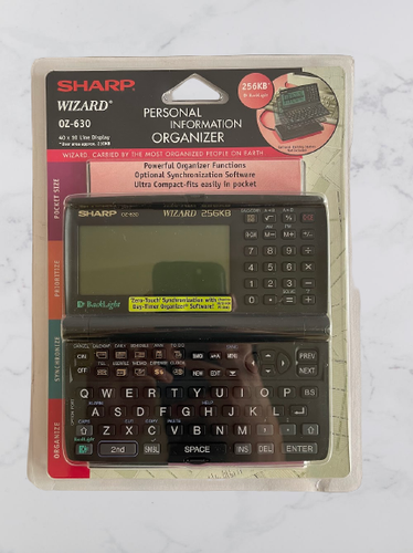 SHARP Wizard OZ-630 Black 256 KB Personal Information Organizer. Sealed ...