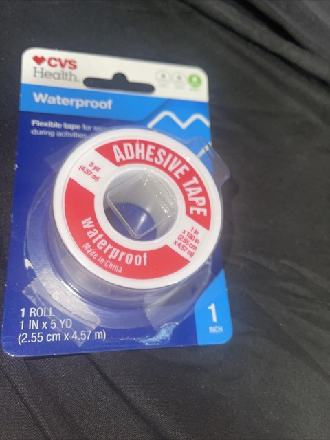 3 PK CVS Health Waterproof Tape Flexible 1 IN x 5 YDS per Roll for sale ...