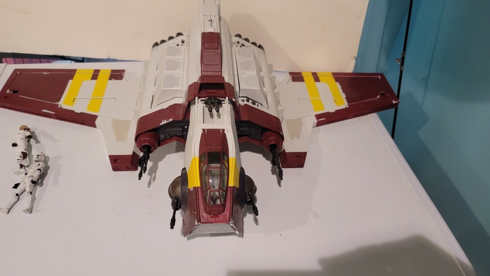 Hasbro Star Wars Clone Wars Republic Attack Shuttle Vehicle w/ 11 ...