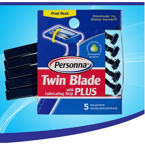 Personna Disposable Razors With Lubricating Strip Twin Blade Plus 5 ...