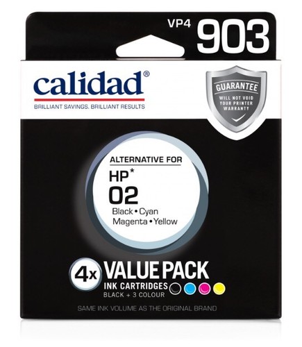 HP 02 4 Cartrige Value Pack / Black 3 colours NEW/ Calidad Alternative ...