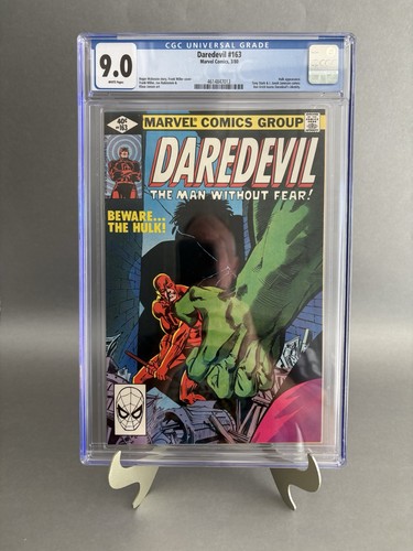 Daredevil #163 CGC 9.0 White Pages Daredevil vs HULK Frank Miller NEWLY ...