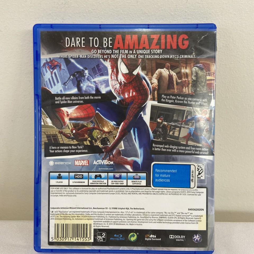 Spider-Man & The Amazing Spider-Man 2 Sony Playstation 4 PS4 Games ...
