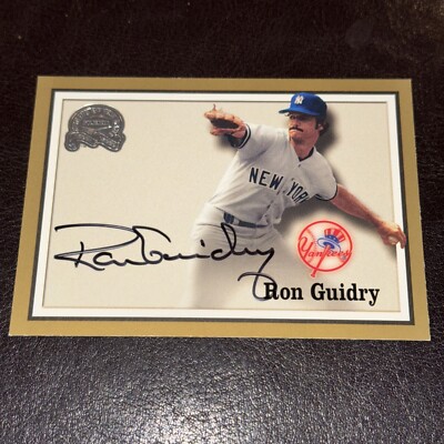 Ron Guidry 2000 Fleer Greats of the Game On Card Autographed Signed ...
