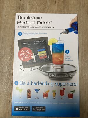 Brookstone Perfect Drink App Controlled Smart Bartending Cocktail Scale ...