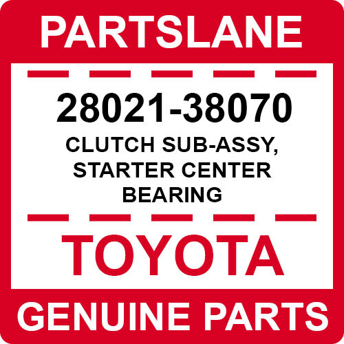 28021-38070 Toyota OEM Genuine CLUTCH SUB-ASSY, STARTER CENTER BEARING ...