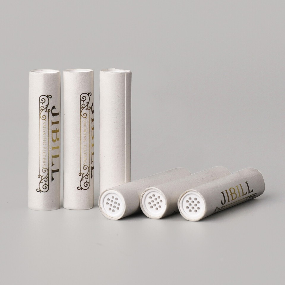 JIBILL Pipe Filter For 8mm Pipe Stem 100pcs Activated Carbon Tobacco ...