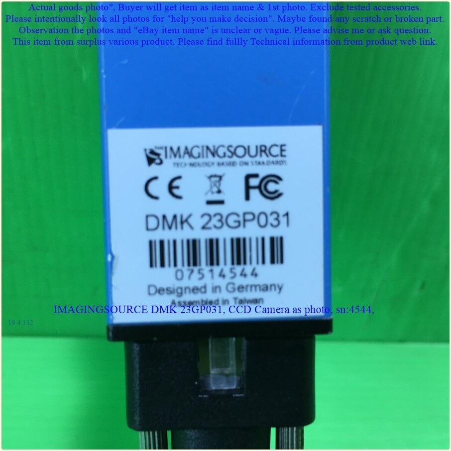 IMAGINGSOURCE DMK 23GP031, Camera with Lens as photo, sn:4544, DHLtoUS. | eBay