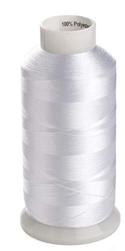 2 Huge Spools White Bobbin Fill Thread 60WT for Embroidery Machine and ...
