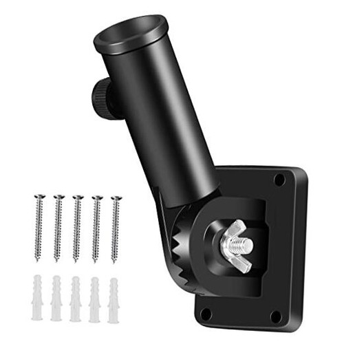 Flag Pole Holder Brackets, BONWIN 1" Flag Pole Mounting Bracket Black ...