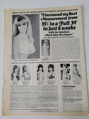 1970 Mark Eden womens bust developer increase bustline Sharon Wells ad ...