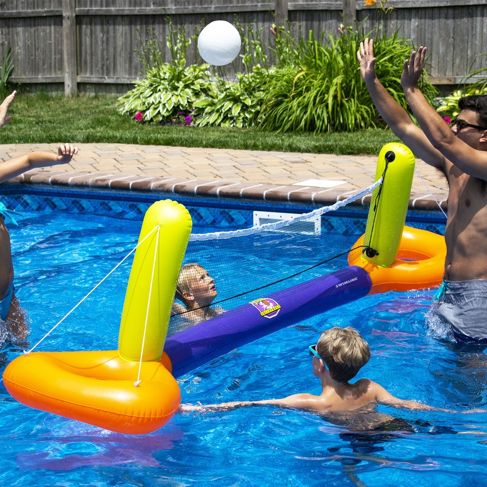 Swim Central 11.5" Inflatable Orange Yellow Splash Swimming Pool ...