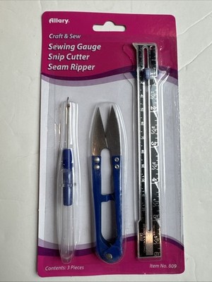Allary Sewing Snip Cutter, Sewing Gauge, Seam Ripper Beginner Kit 3 ...
