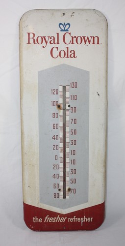 Vintage Original Royal Crown RC Cola Metal Advertising Thermometer 10 ...