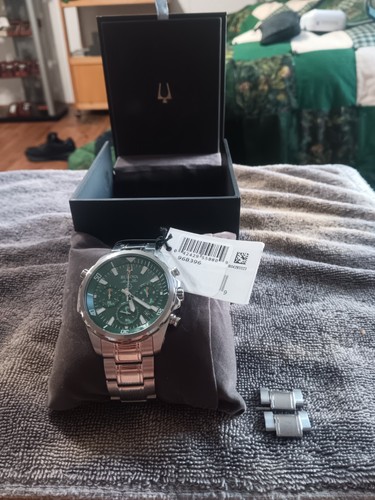 Bulova Marine Star 96B396 "Green Face" | eBay
