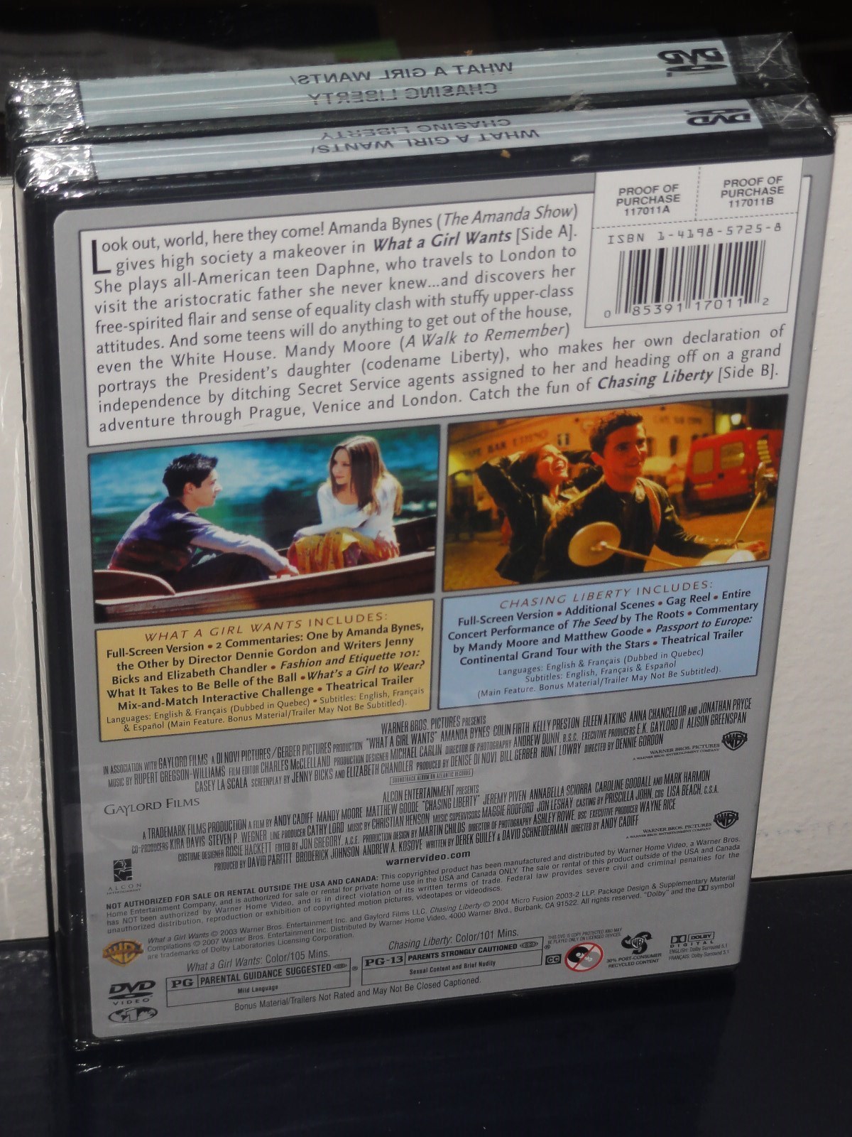 Chasing Liberty / What a Girl Wants (DVD) Jeremy Piven, Mandy Moore ...