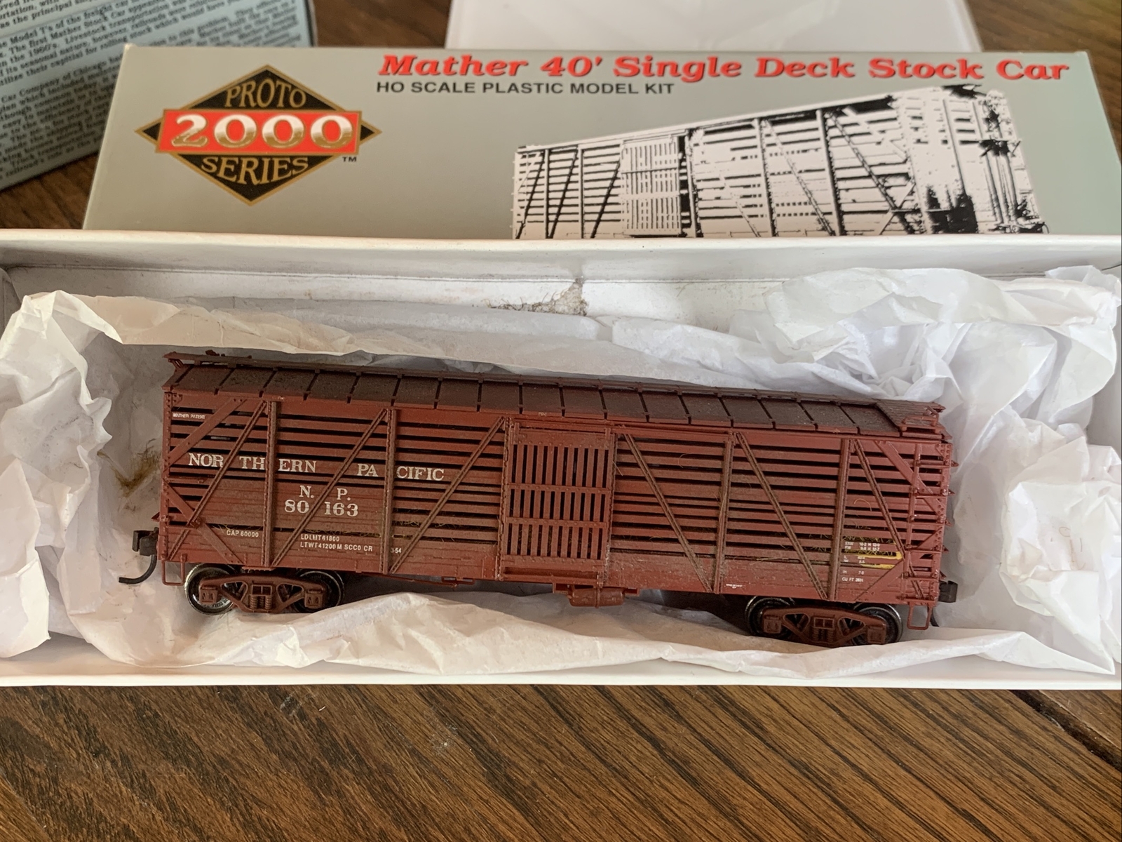 Proto 2000 HO 21203 Custom Northern Pacific 40’ Mather Stock Car | eBay