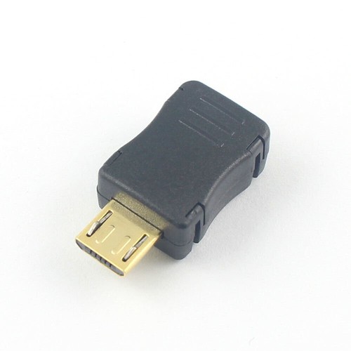 5Pcs Micro USB 5 Pin Male Connector 5P Gold Plated Jack Plug Socket ...