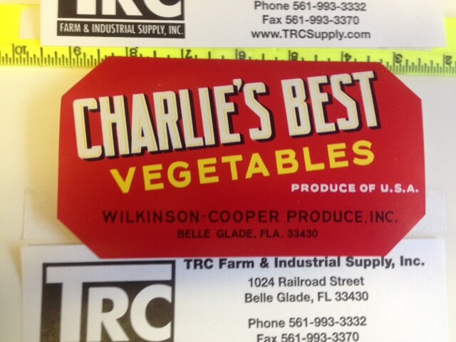 PRODUCE CRATE LABEL "CHARLIE'S BEST" | eBay