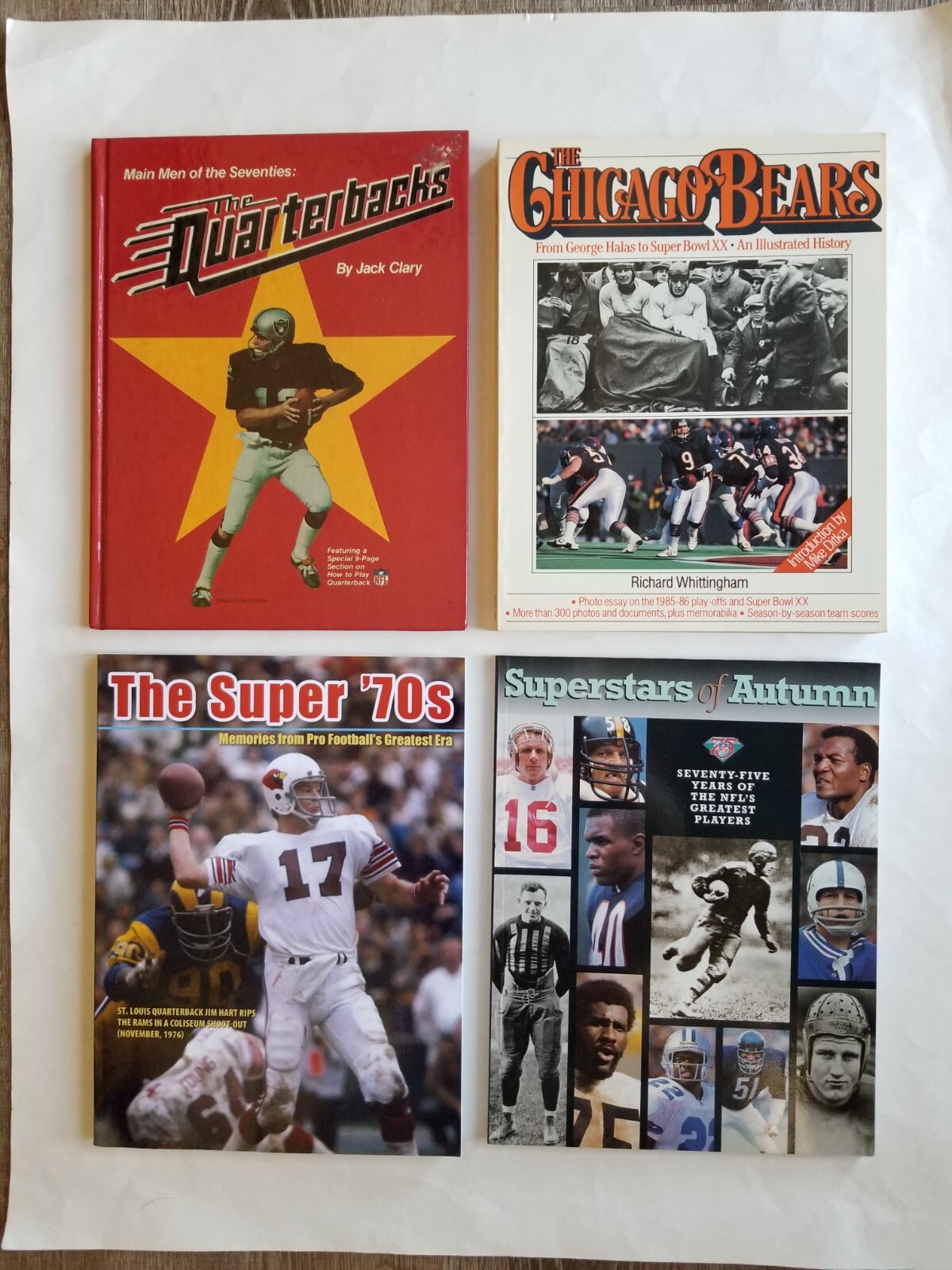 4 NFL Books 1970s Walter Payton Ken Stabler Terry Bradshaw | eBay
