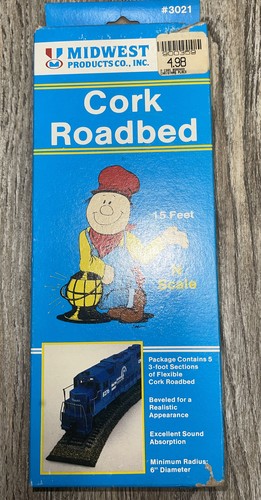 Midwest Cork Roadbed 15' - Model Train Track Roadbed - N Scale | eBay