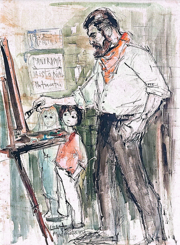 Bernard LOCCA. Monmartre 1955. Original signed drawing. | eBay