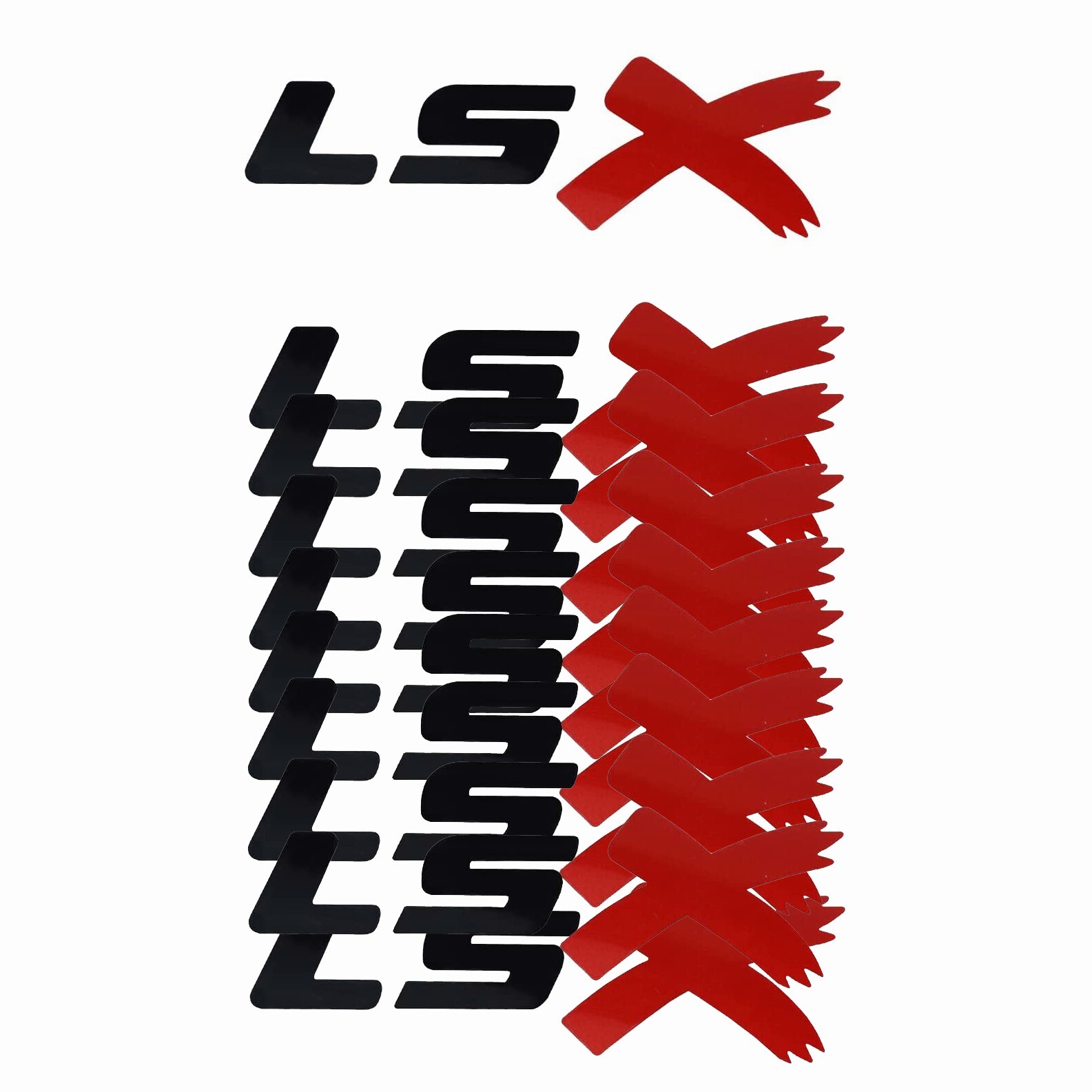 Set of 10 New LSX Logo Truck vinyl Sticker decal Emblem | eBay