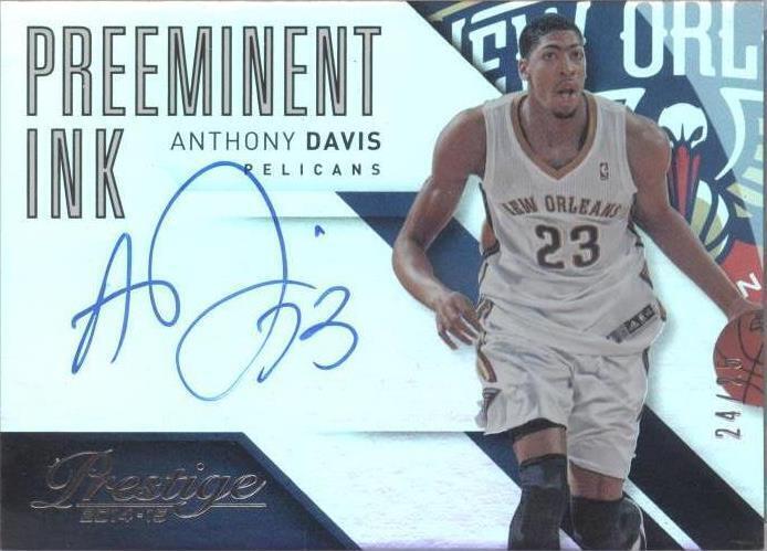 2014-15 Panini Prestige - Preeminent Ink Premium Anthony Davis #37 /25 ...